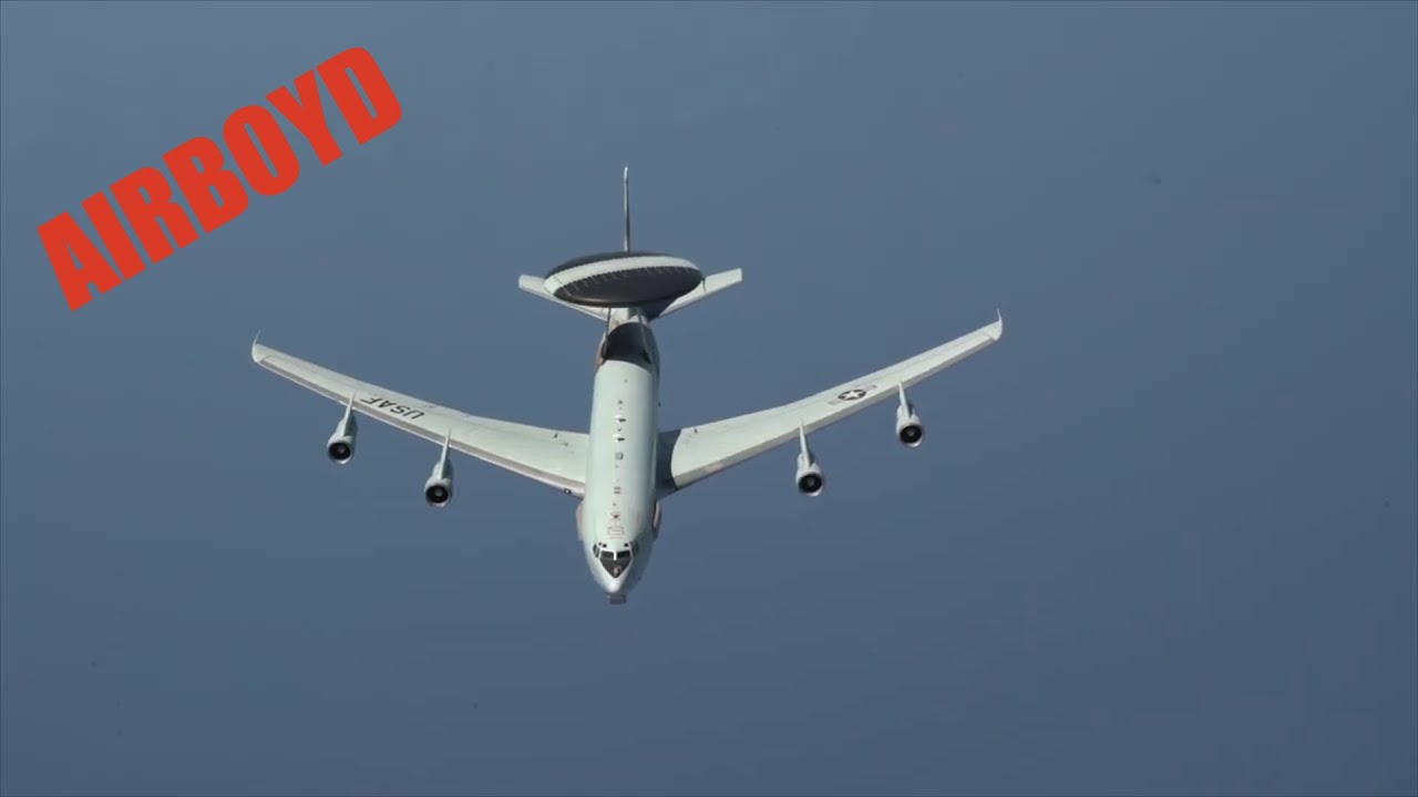 E-3 Sentry AWACS Aerial Refueling • Qatar - YouTube