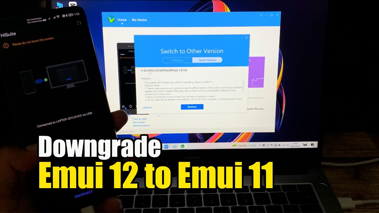 DOWNGRADE EMUI 12 TO EMUI 11 HUAWEI P40 PRO, FIRST STEP INSTAL GMS - YouTube