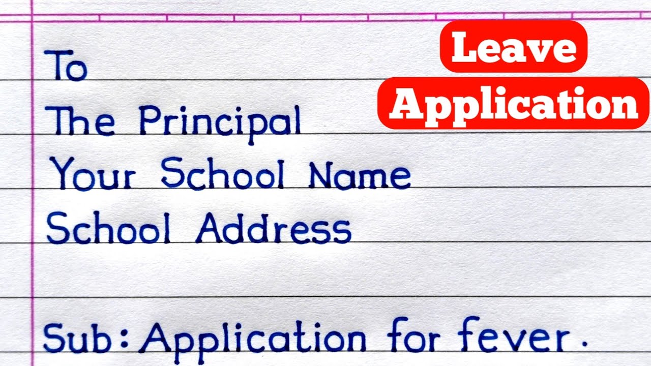 Application For Fever | Application For Sick Leave | Sick Leave ...