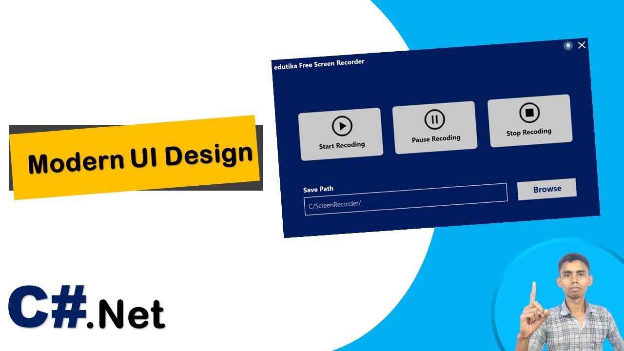 How to Create Modern UI Design Windows Form App in C# 2022 | Screen ...