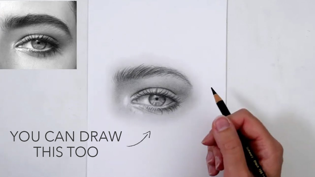 Draw a Realistic Eye Step by Step | Easy Graphite Pencil Tutorial for ...