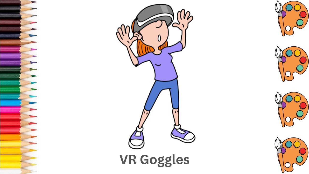 VR Goggles - Sketch Art and Paint | Step by step tutorial | Pencil to ...