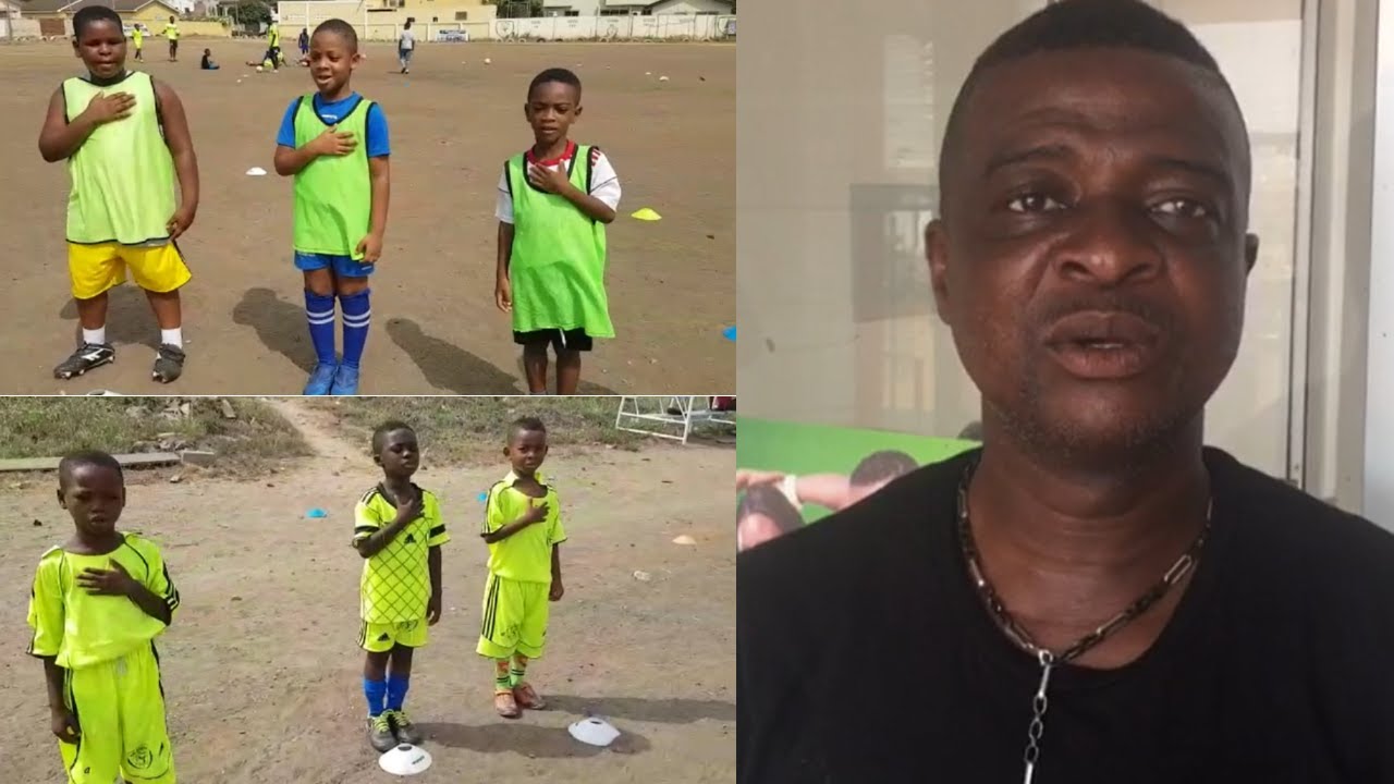 Awww!! Awudu Isaka's Child Footballers Singing The National Anthem Will ...