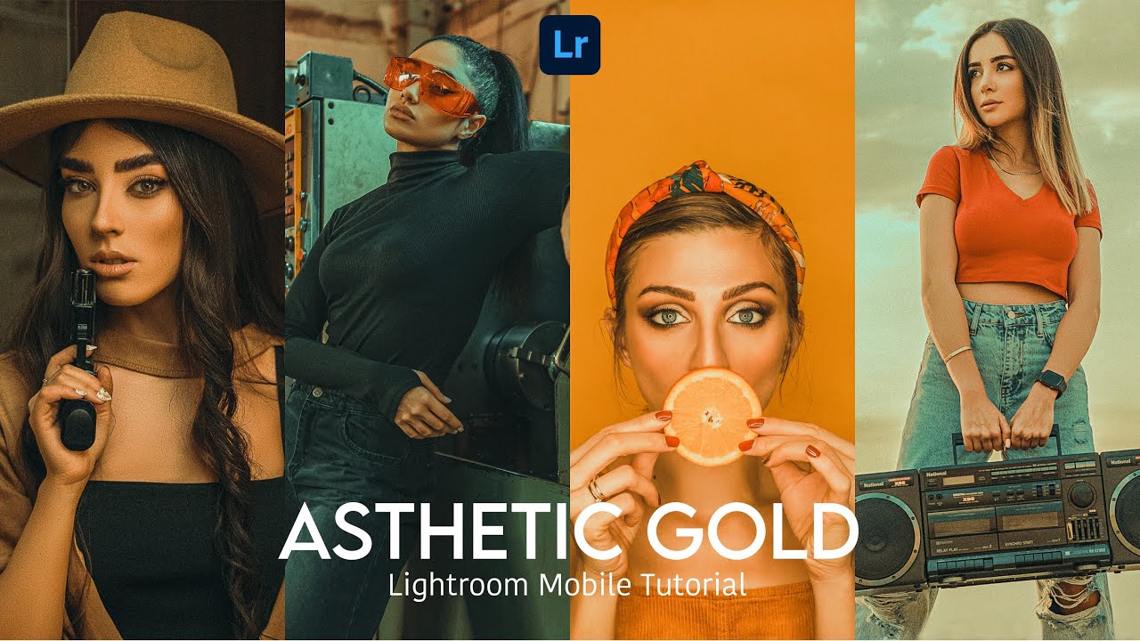 ASTHETIC GOLD Lightroom Mobile Editing | Free presets | SD EDITS - YouTube