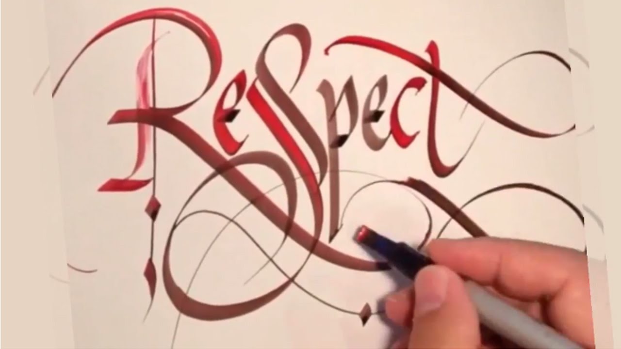 Calligraphy - Respect - YouTube