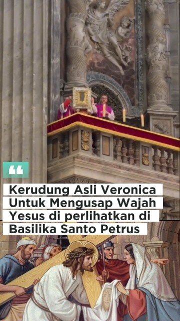 Kerudung terdapat wajah asli Yesus di Basilika #wajahyesus #veronica # ...