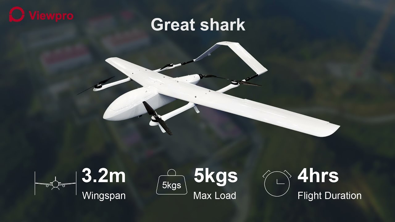 Viewpro Great Shark VTOL UAV flight test video - YouTube