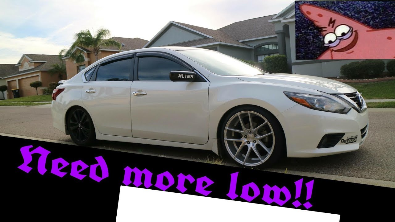 Finally Lowering the Altima!! - YouTube