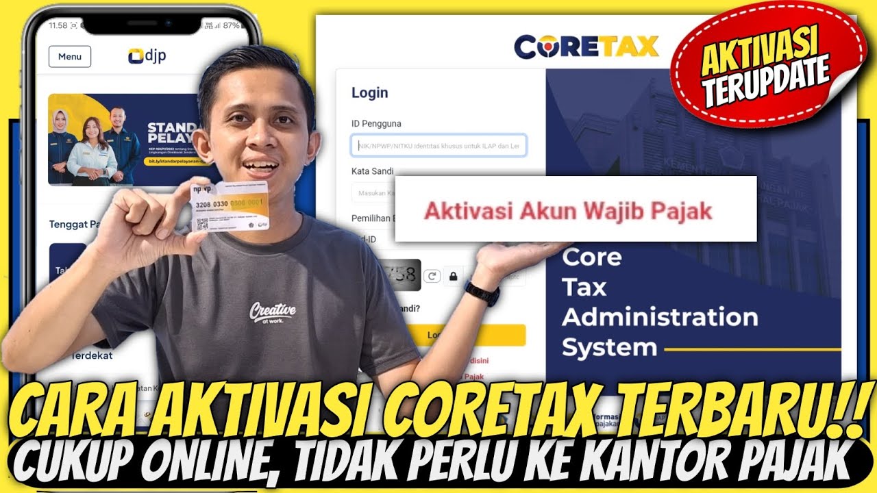 TERBARU!! Cara aktivasi akun wajib pajak coretax Tutorial aktivasi ...