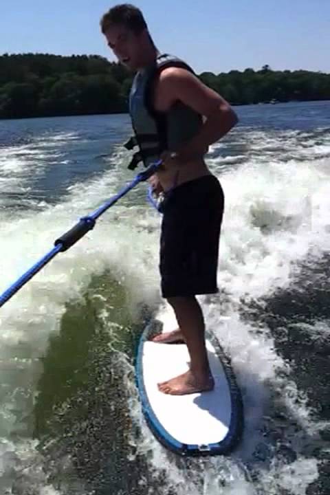 Wakesurfing 360 (with the rope) - YouTube