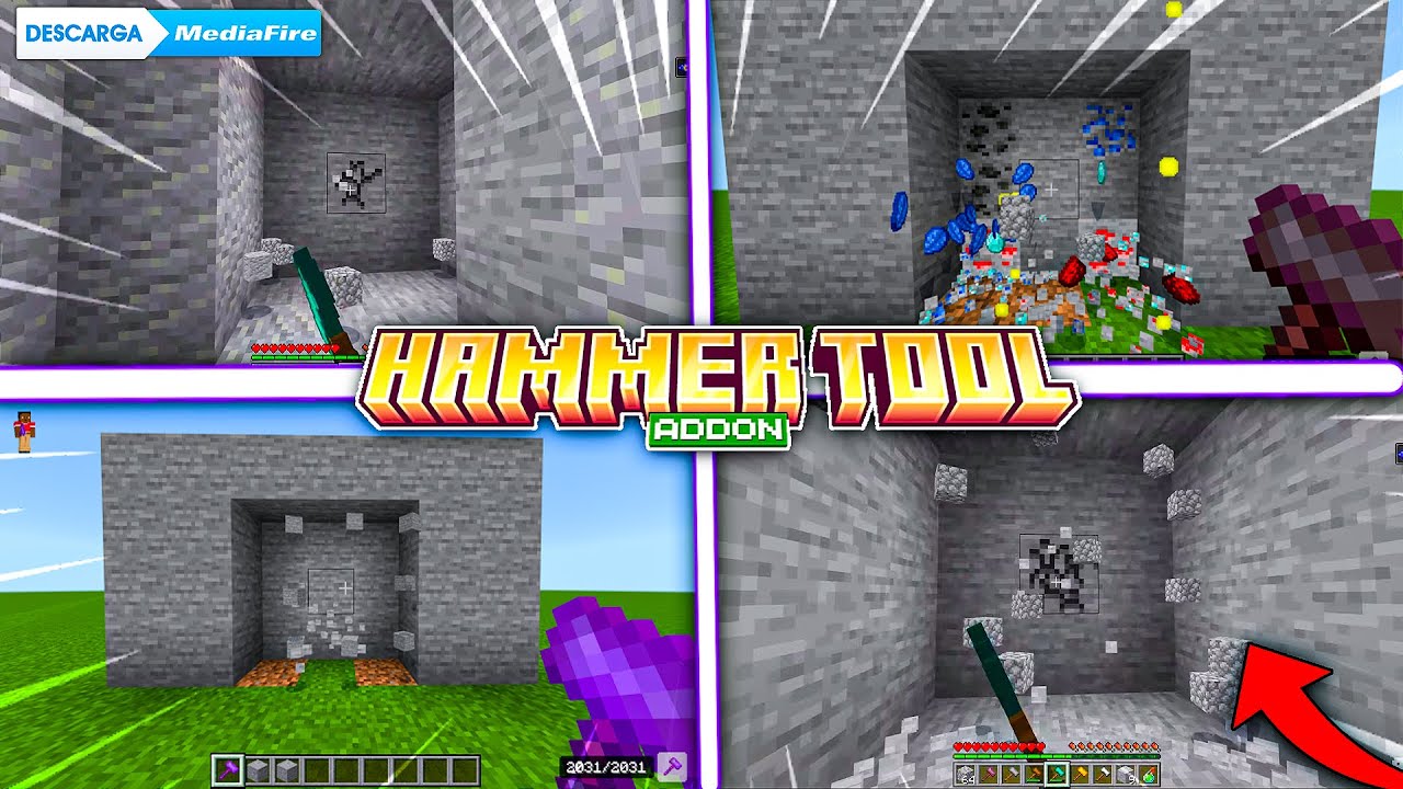 💚 !NUEVO ADDON de MARTILLOS ACTUALIZADO para Minecraft Bedrock 1.21.X ...