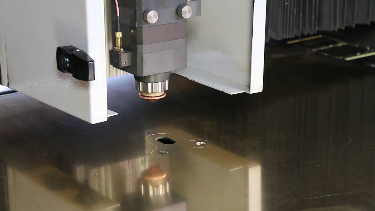 nLIGHT fiber laser cutting machine for 2mm brass - YouTube