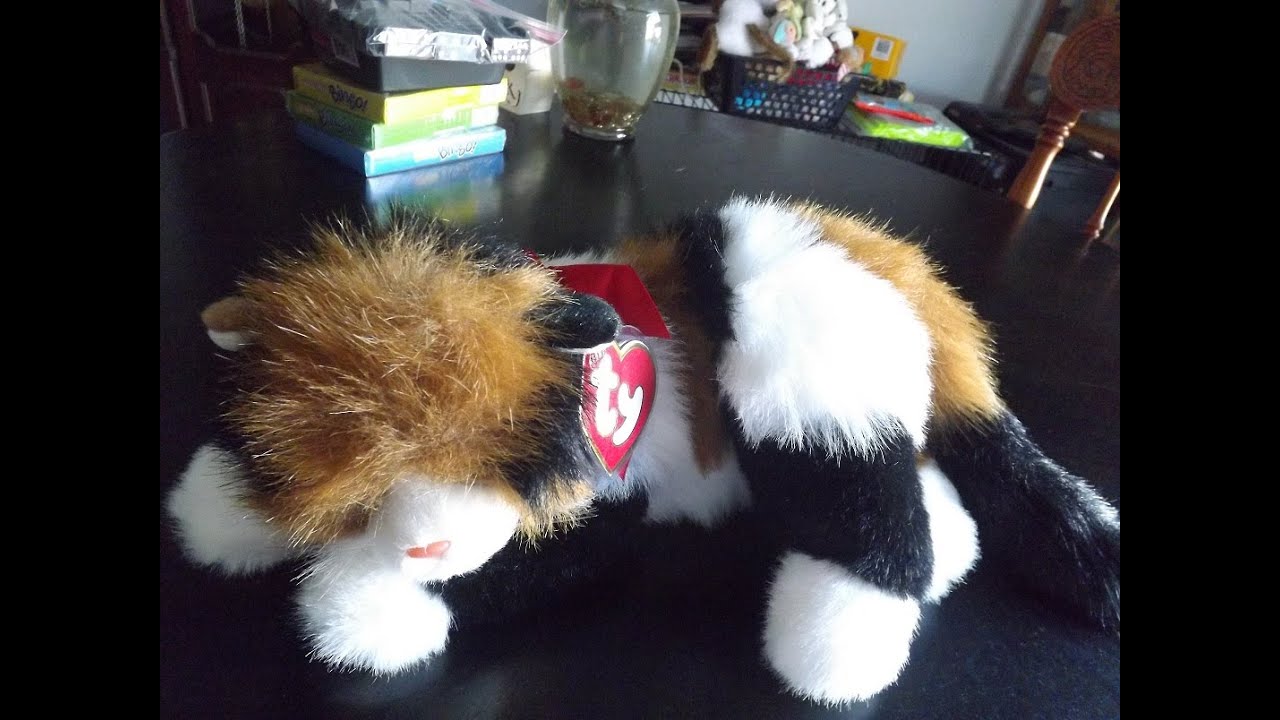 TY CLASSIC 1995 MAGGIE THE CALICO CAT PLUSH REVIEW - YouTube