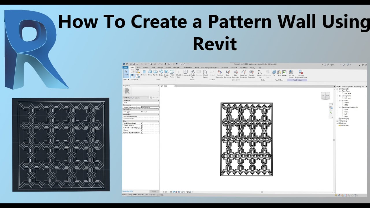 how to create a pattern wall using Revit - YouTube
