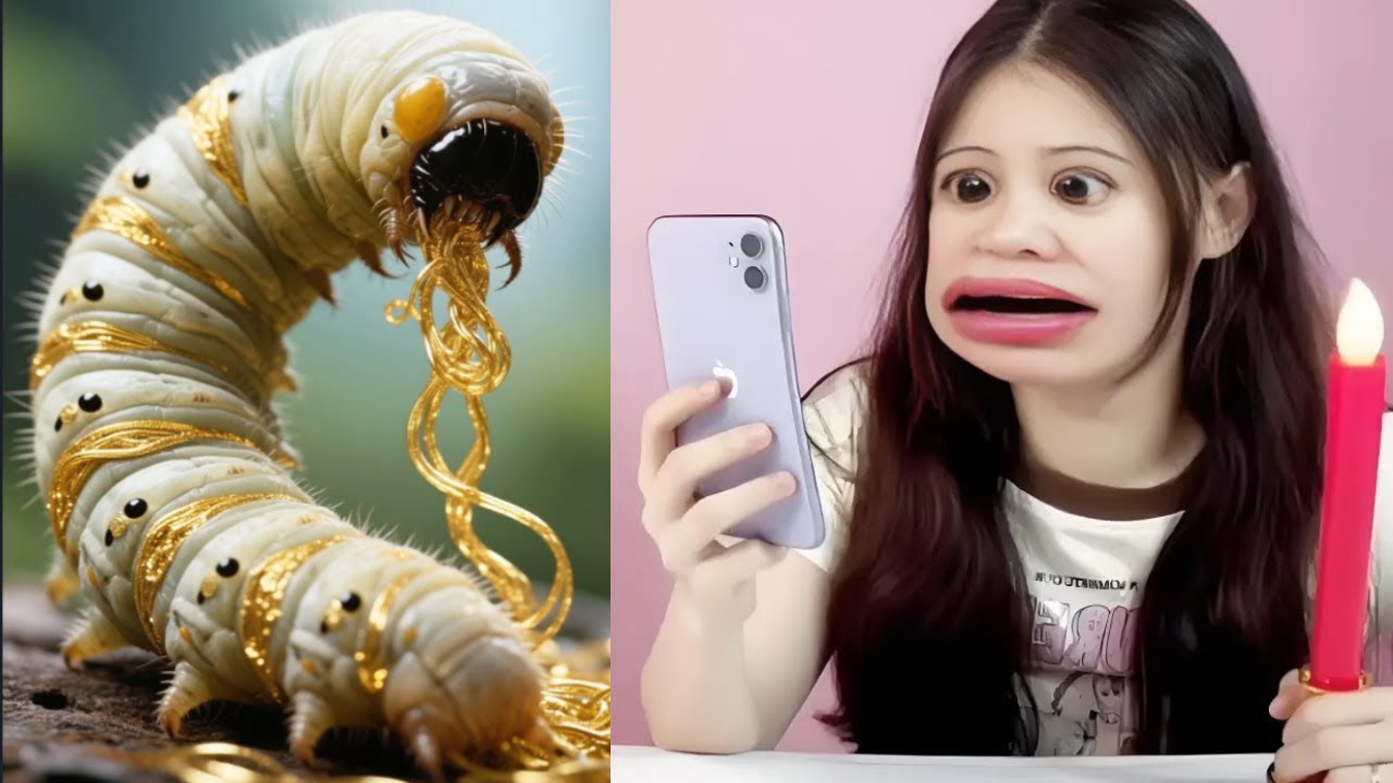 Silkworms that can spit out golden silk! Have you ever seen them make golden cocoons? " - YouTube