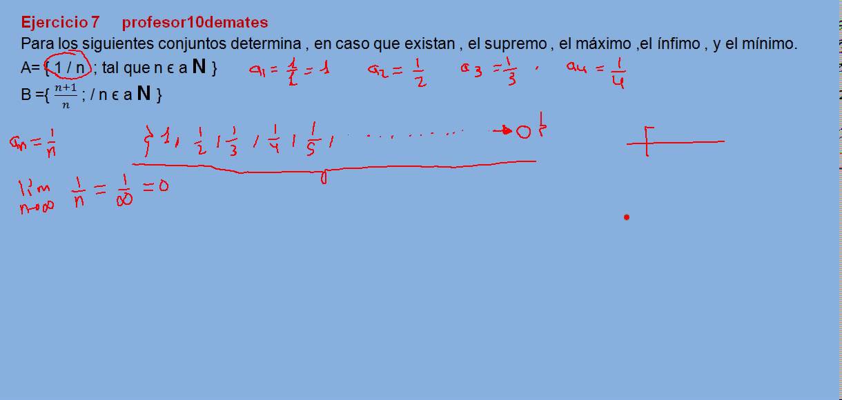 sucesiones 11 el supremo , el máximo ,el ínfimo , y el mínimo parte 1 ...