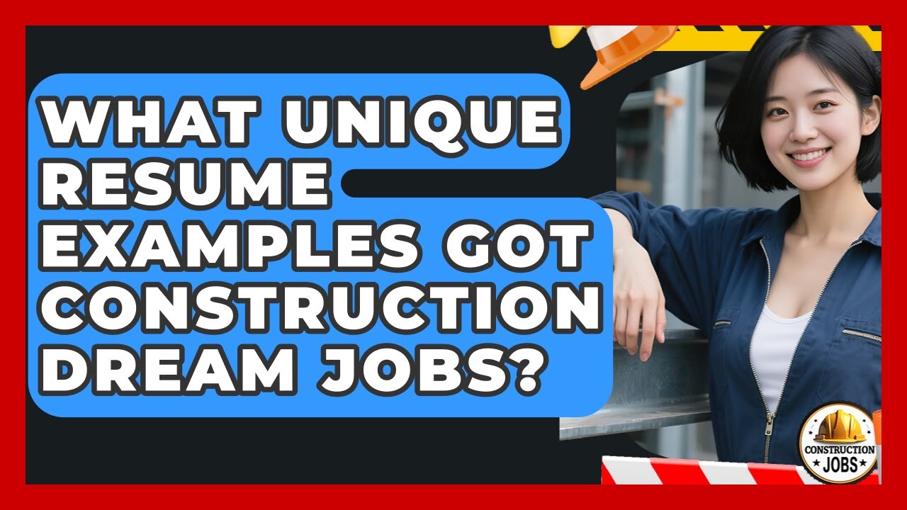 What Unique Resume Examples Got Construction Dream Jobs? - Construction ...