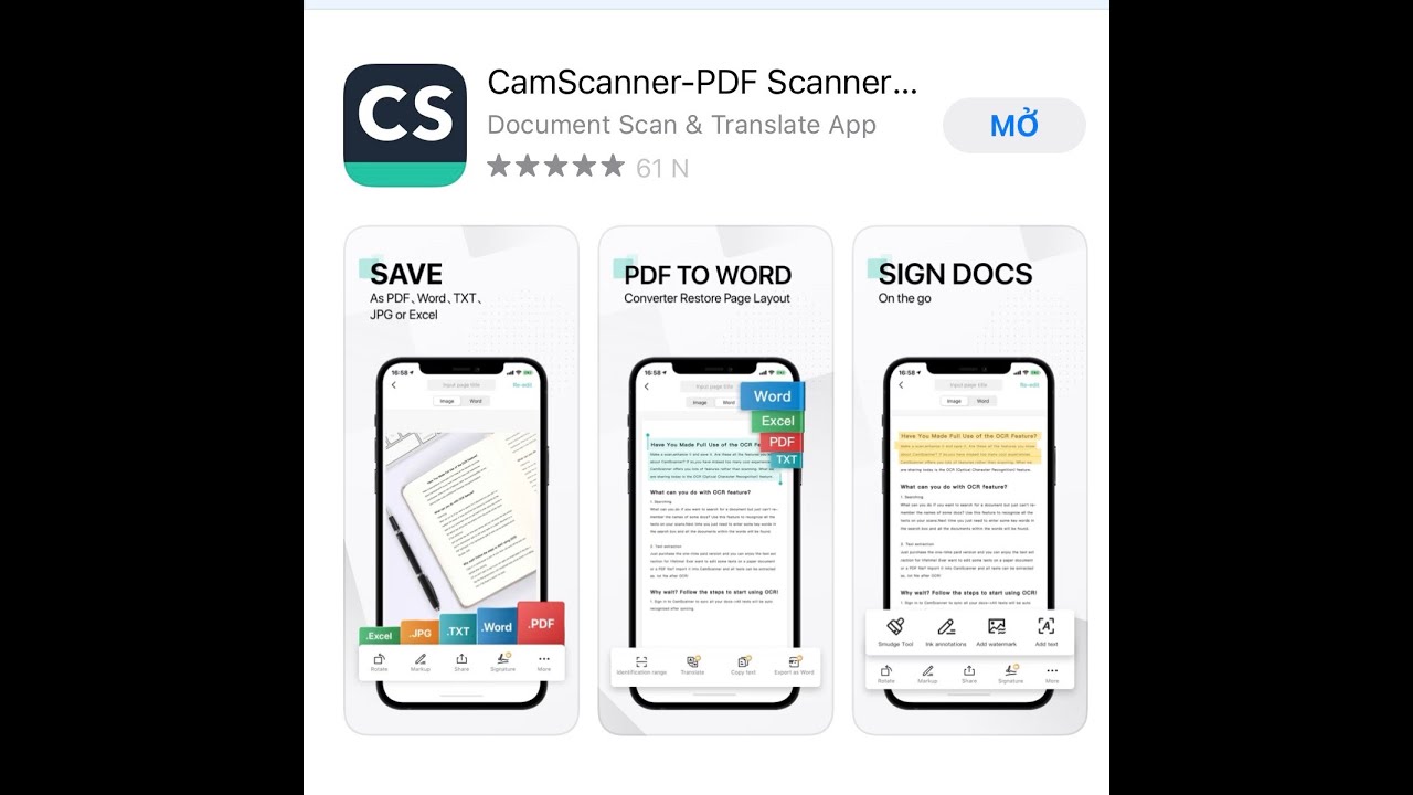 Hướng dẫn sử dụng Camscanner 2021 - YouTube