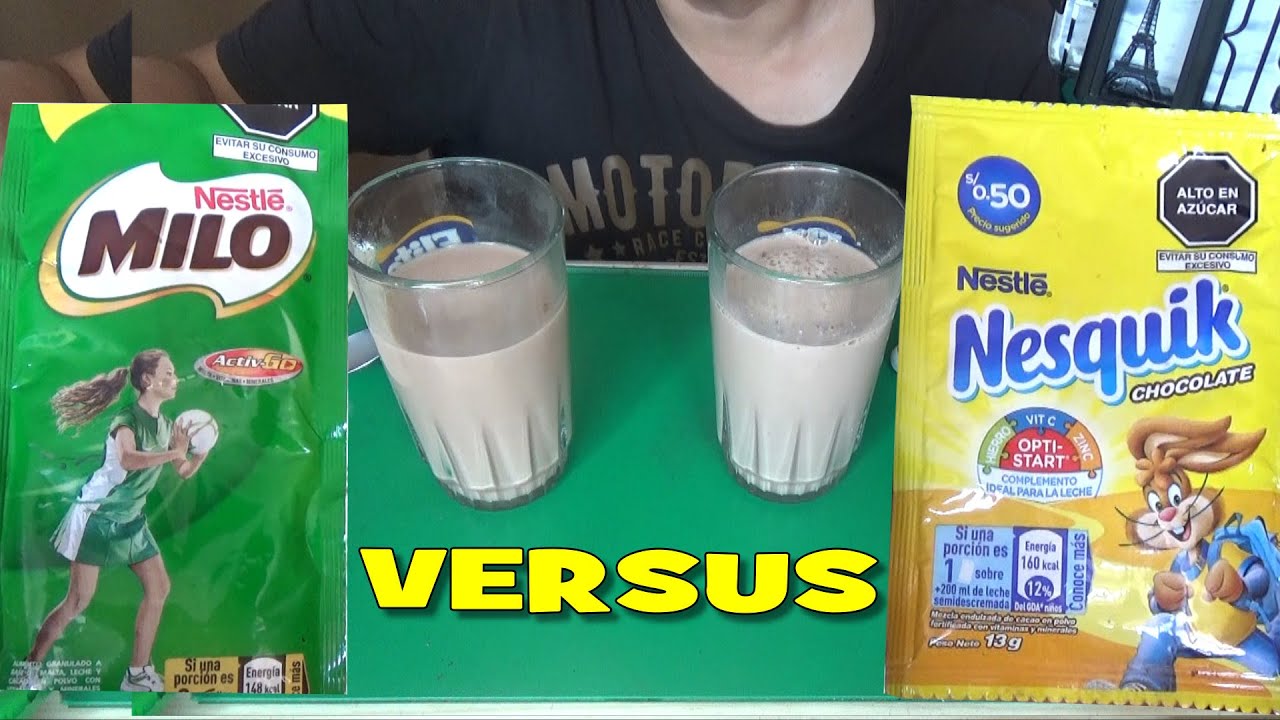 "NESQUIK" VS "MILO" - CUAL ES LA MEJOR CHOCOLATADA / ASMR NESTLE - YouTube