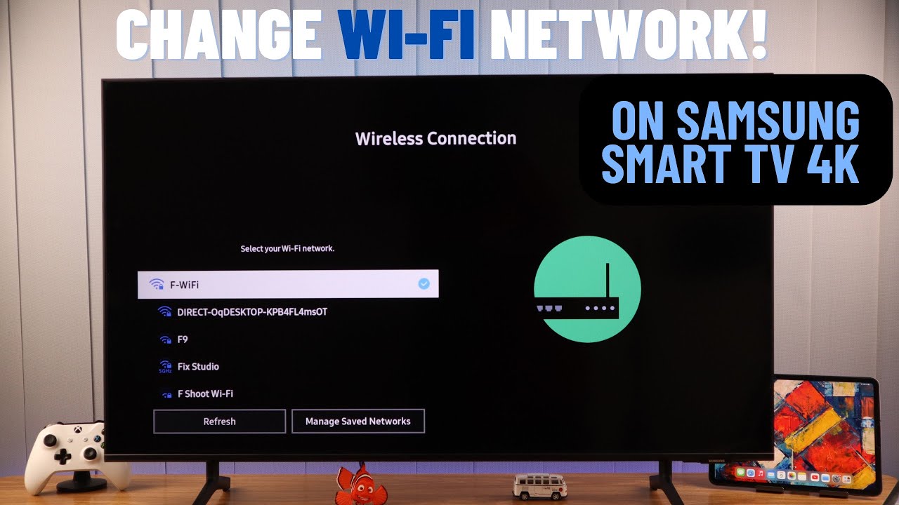 How To Change Wi-Fi connection on Samsung Smart TV! [Switch Between ...