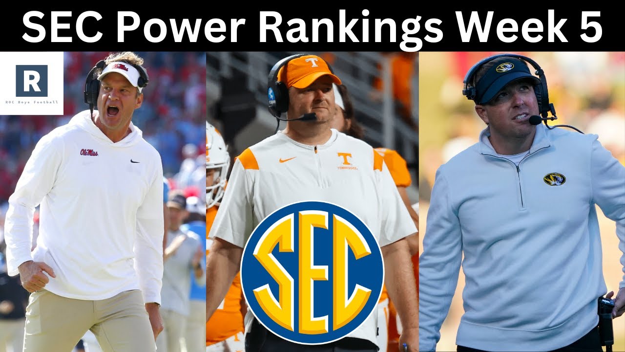 SEC Football Power Rankings Week 5 | Tennessee Vols Rise | Mizzou Falls ...