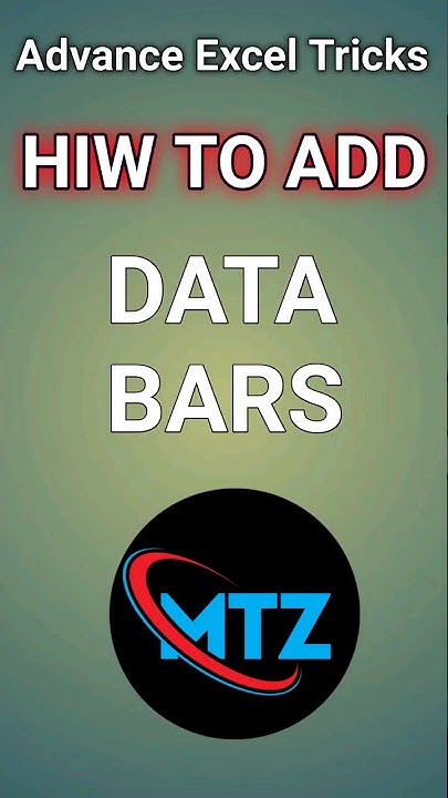 How add Data Bars in Excel #exceltricks #exceltutorial #exceltips #excel 📱📱📱📱📱📱💻💻💻💻 - YouTube