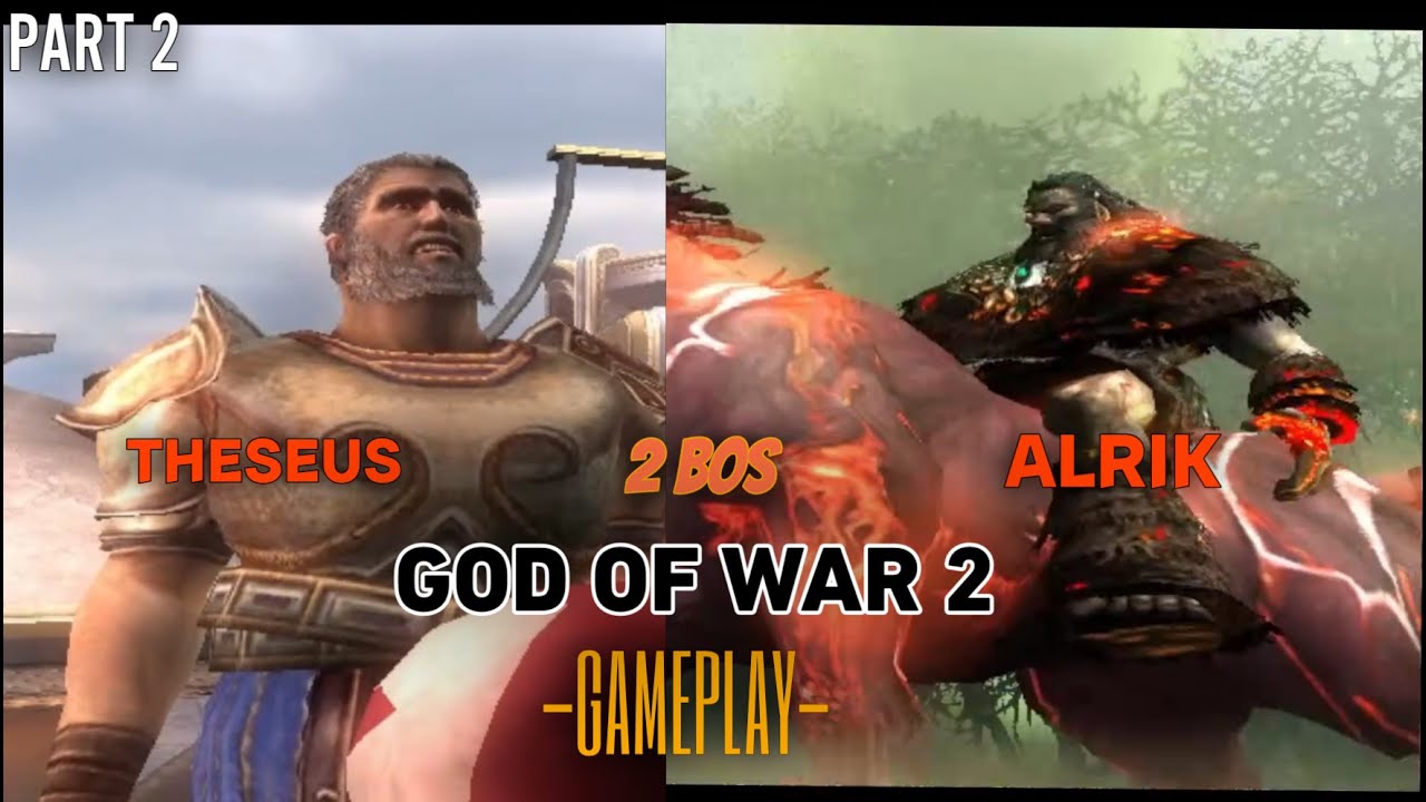 kratos melawan theseus dan alrik || menamatkan game god of war 2 ...