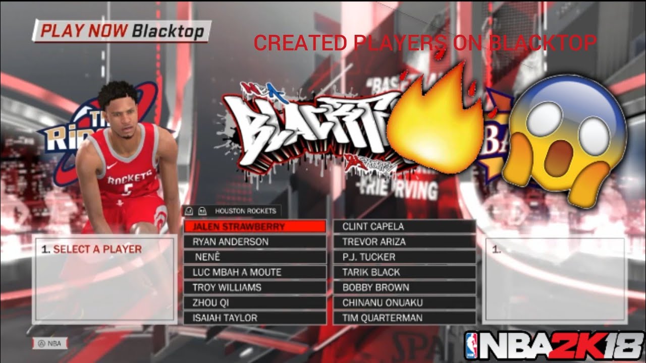 HOW TO PUT CREATED PLAYERS ON BLACKTOP NBA 2K18• XB1 / PS4 - YouTube
