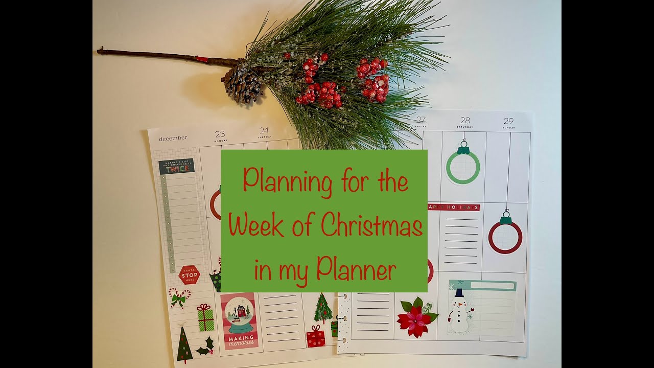 Planning for the Week of Christmas in my Happy Planner - YouTube