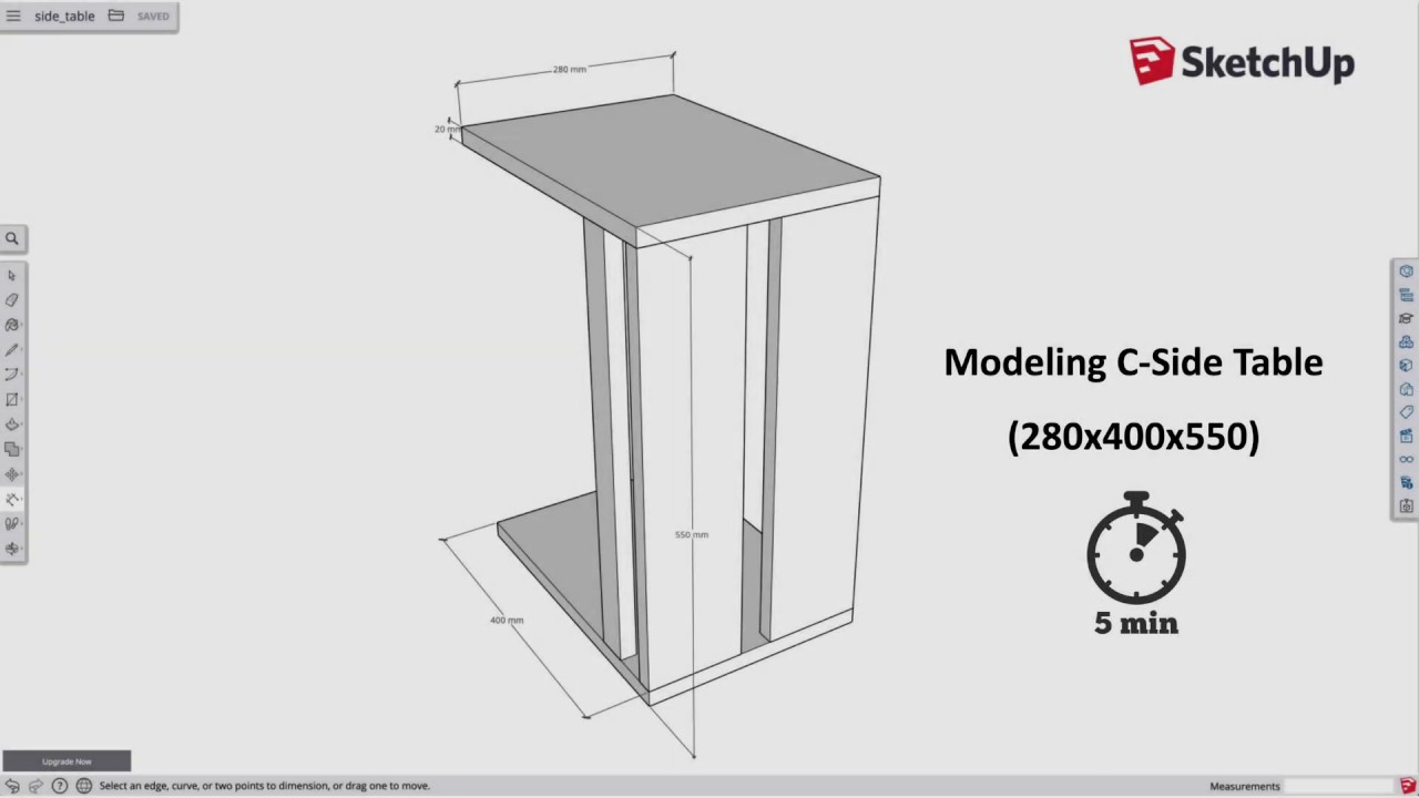 #1. SketchUp 👨‍💻 | DIY C-Side Table 2020 | Woodworking 👩‍🔧 - YouTube