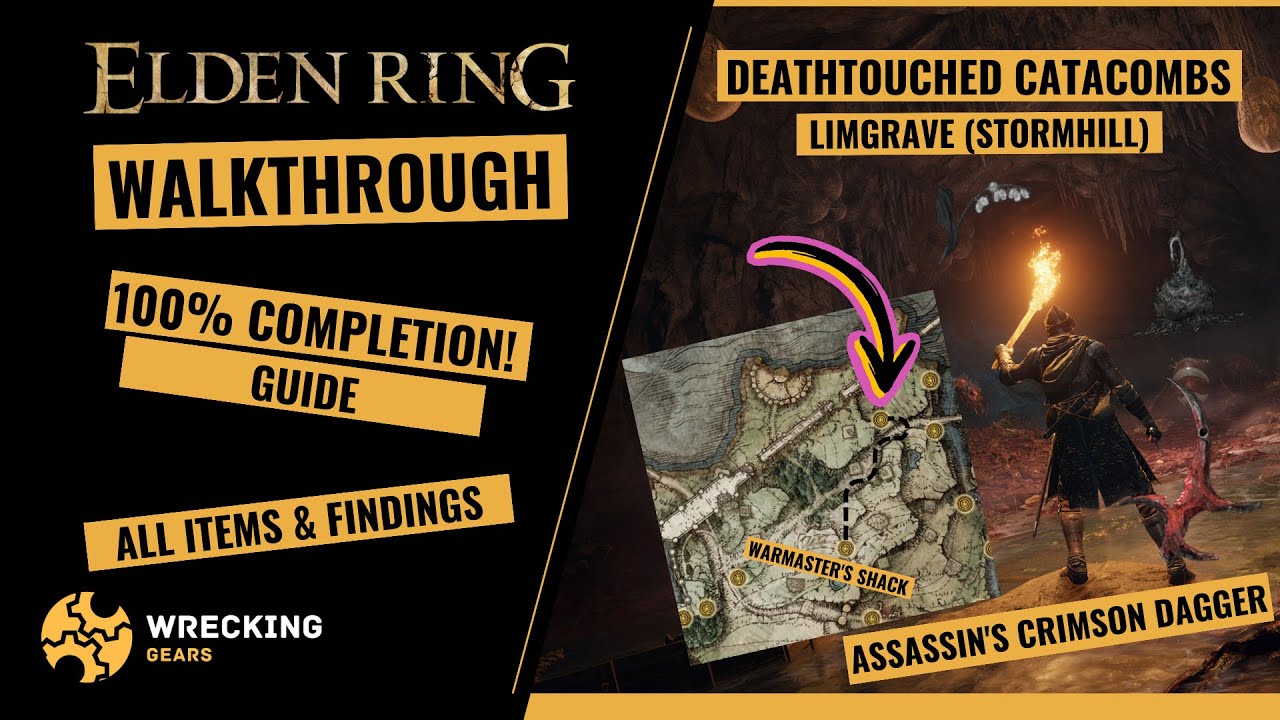 Elden Ring 4K Deathtouched Catacombs Walkthrough 100% All Items ...