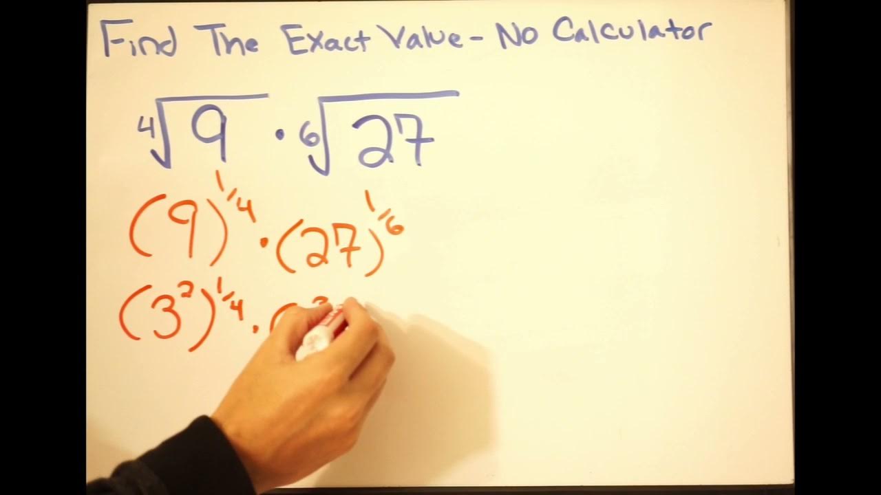 Find the Exact Value - Simplifying Radicals - No Calculator - YouTube