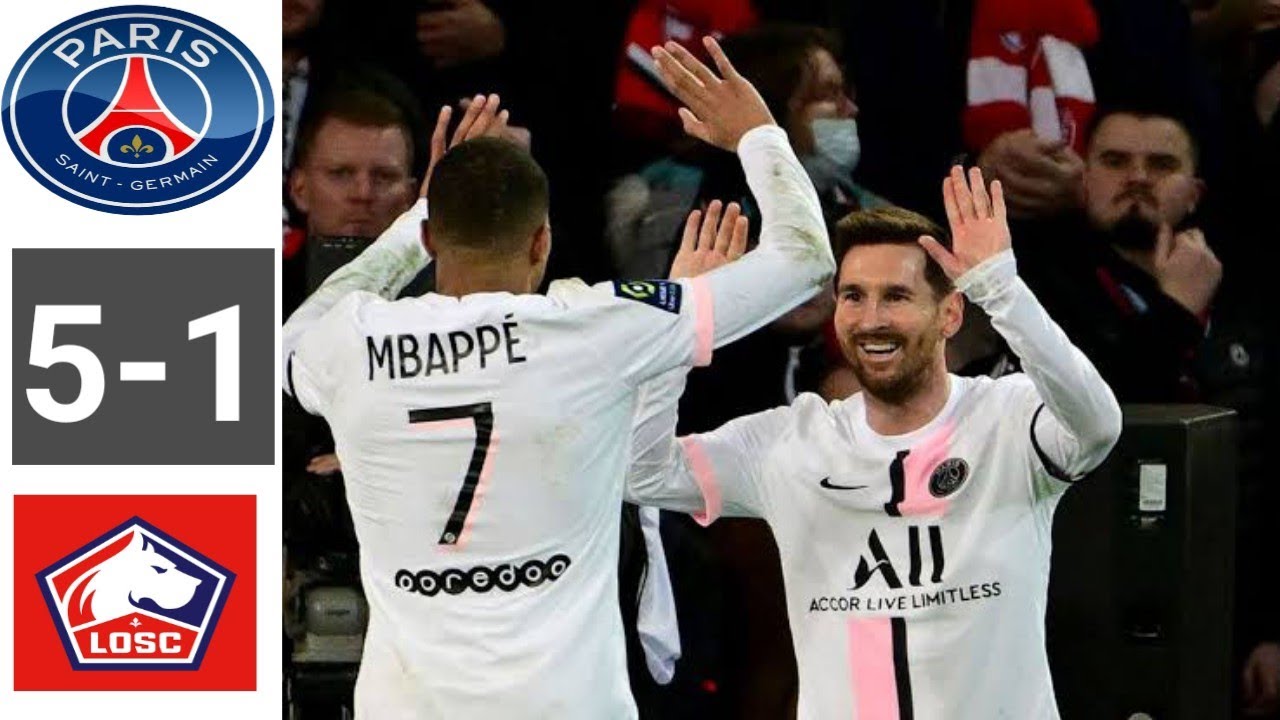 PSG VS LOSC Lille 5-1 Goals Highlights Extended - YouTube