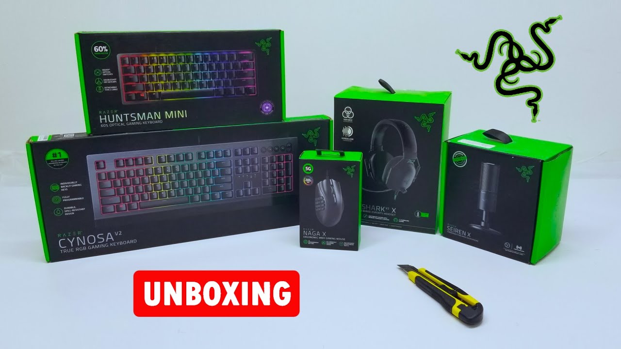Razer Products | Unboxing Gaming Setup - YouTube