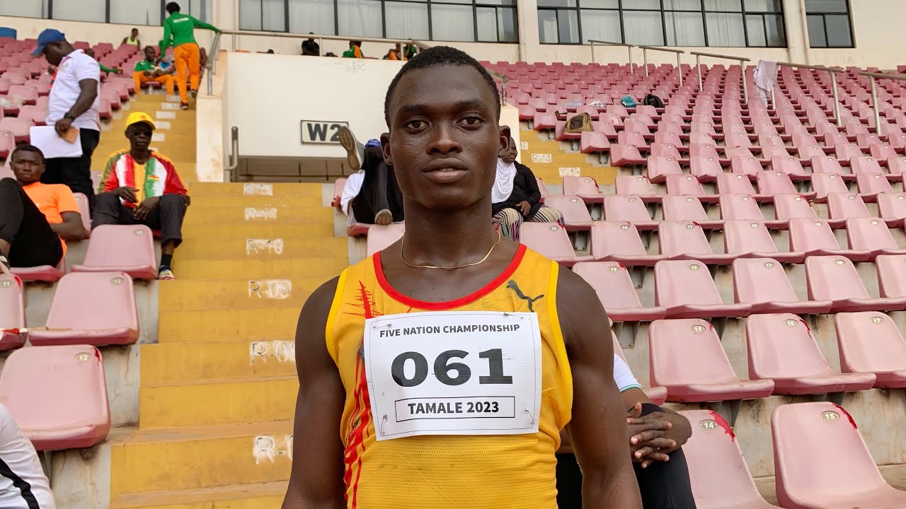 U20 boys 200m final. Joseph Andoh🇬🇭wins. 5Nation Athletics championship ...