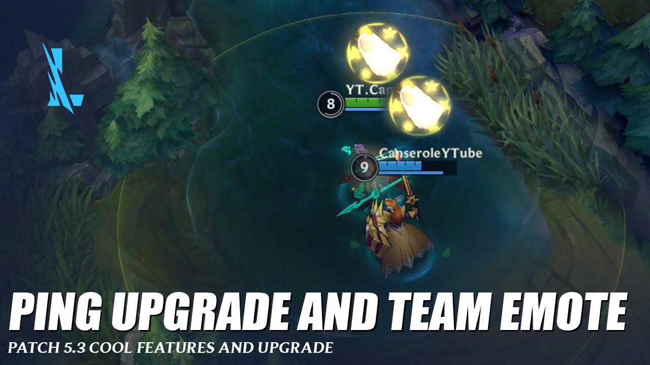 Patch 5.3 New Upgrade Ping and Cool High Five Team Emote - YouTube