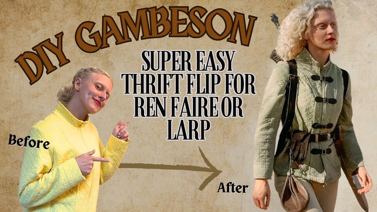 Cheap & easy DIY! Gambeson thrift flip for Renaissance faire/LARP ...