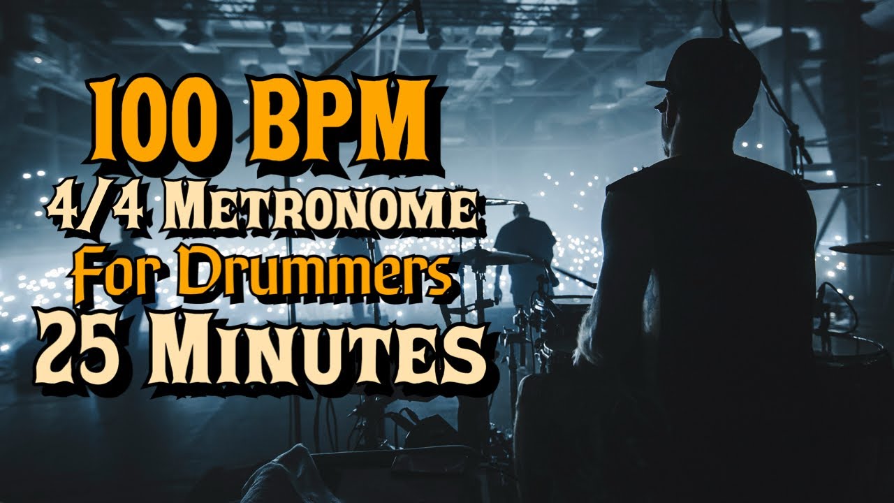 100 BPM 4/4 Metronome Click Track for Drummers | 25 Minutes - YouTube