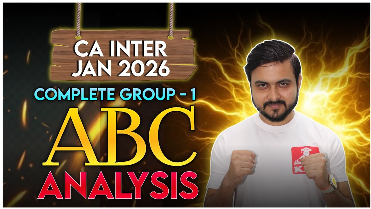 CA Inter ABC Analysis Group 1 - Complete January 2026 - YouTube