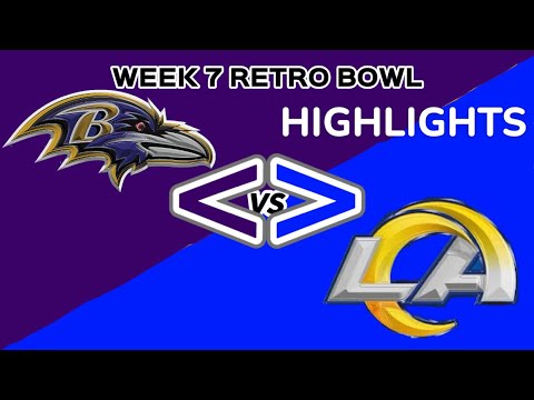 Ravens vs Rams Week 7 Retro Bowl | Game Highlights - YouTube