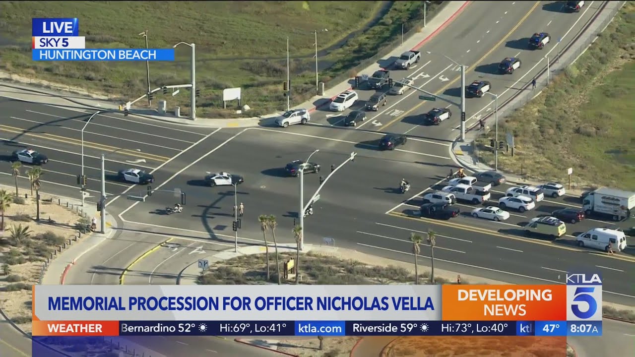 Memorial procession for Officer Nicholas Vella - YouTube