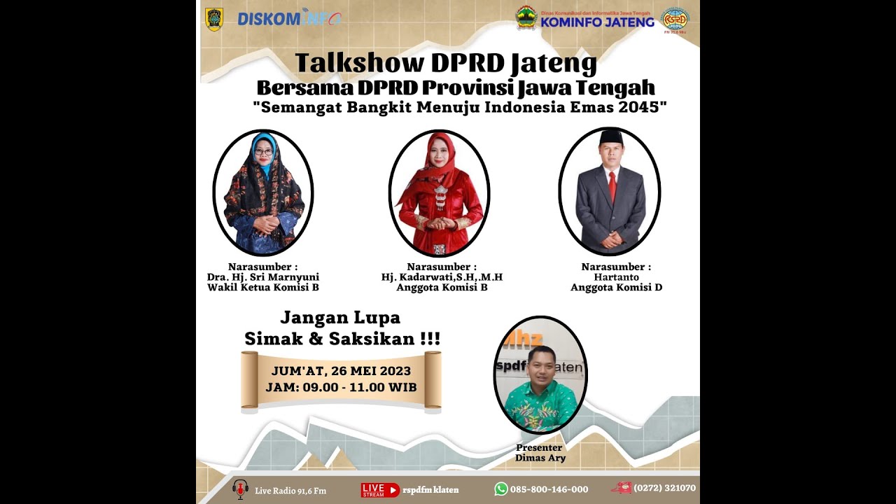 #livestreaming Dialog Dewan bersama DPRD Prov.Jateng - YouTube