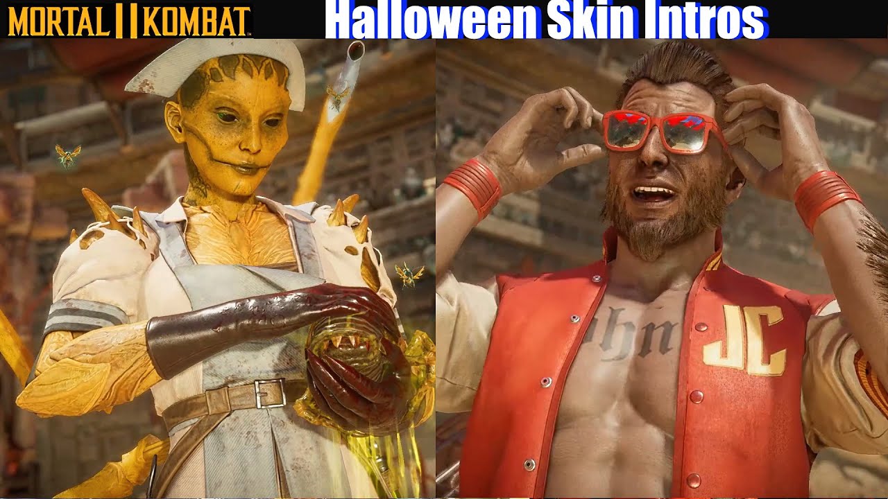 MK11 All Halloween Skins Intros - Mortal Kombat 11 - YouTube
