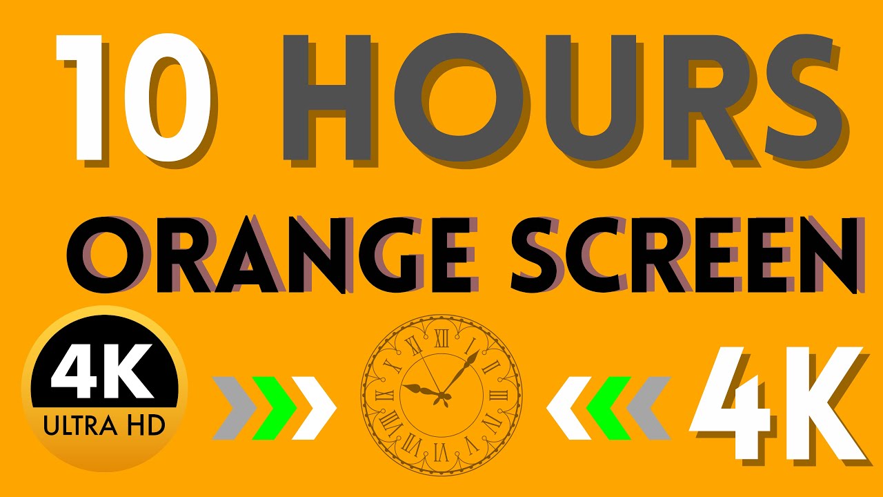 10 Hours of Pure Orange 4K Chroma Key Background | Perfect for Editing ...