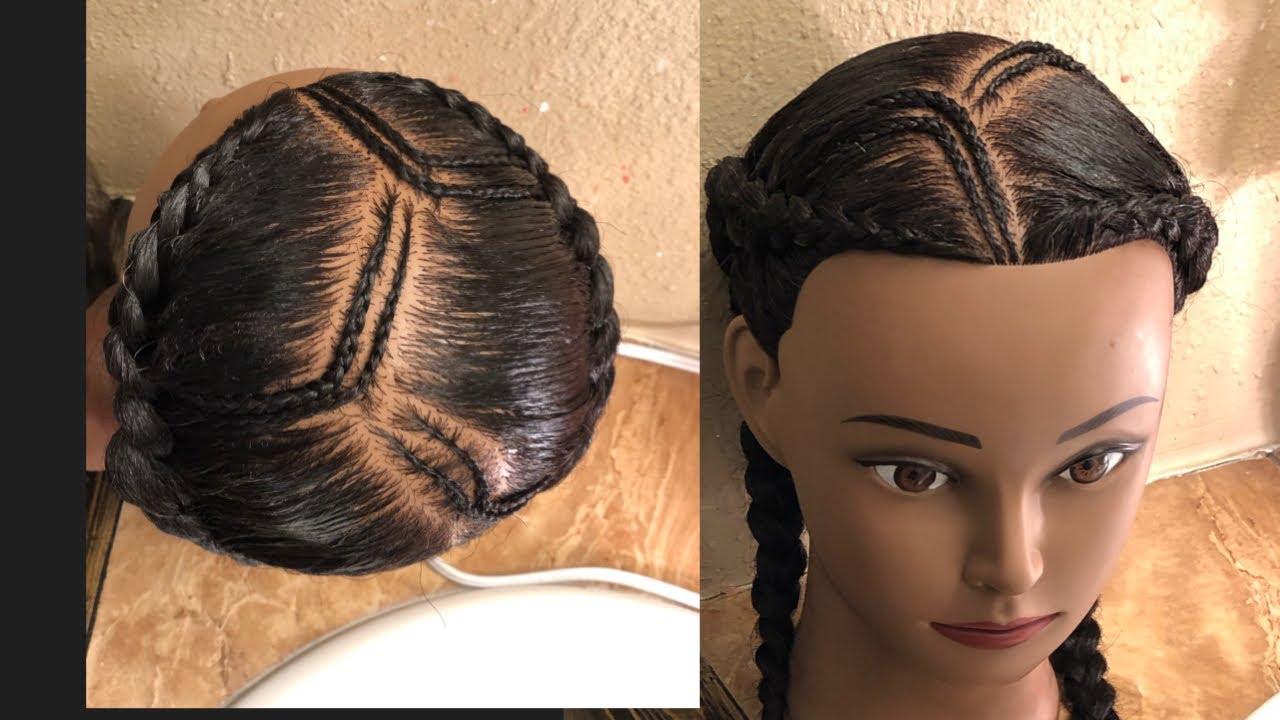 TWO BIG BRAIDS DOWN - YouTube