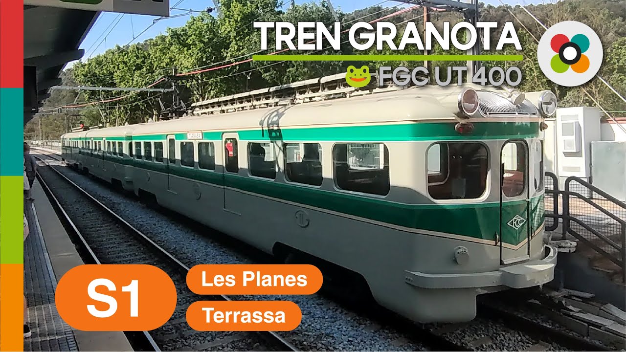 S1 FGC Les Planes - Terrassa | Tren Granota Sèrie UT 400 - YouTube