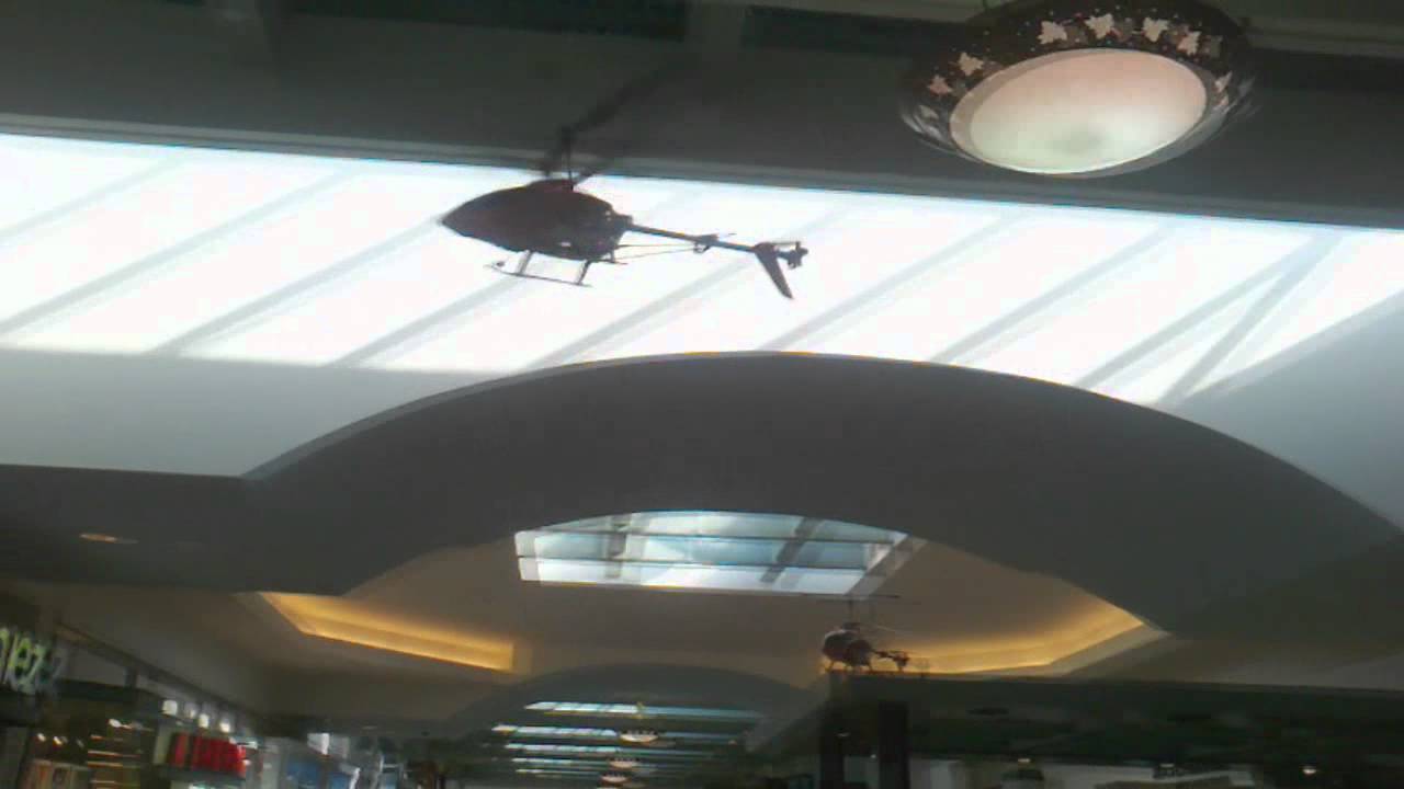 helicopter toy flying at the mall - YouTube