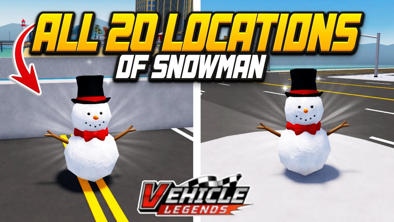 All 20 Snowman Locations in Vehicle Legends! (Christmas Event) - YouTube