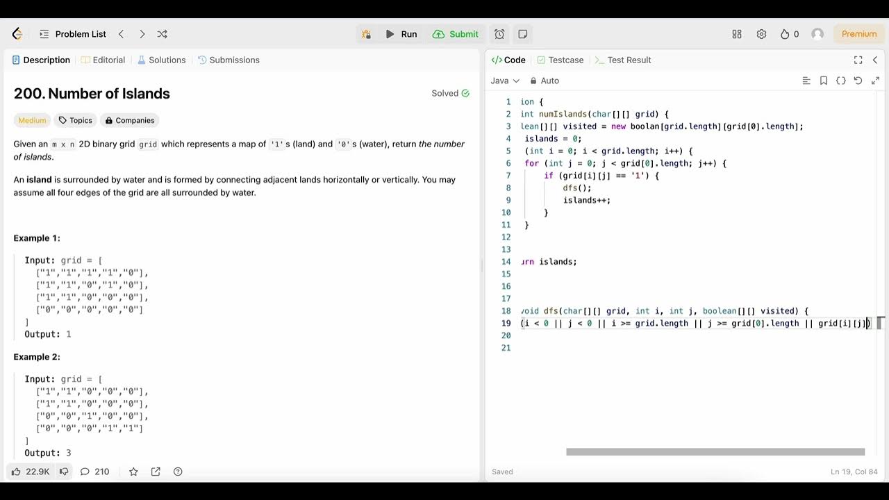 LeetCode 200: Number of Islands (Java) - YouTube