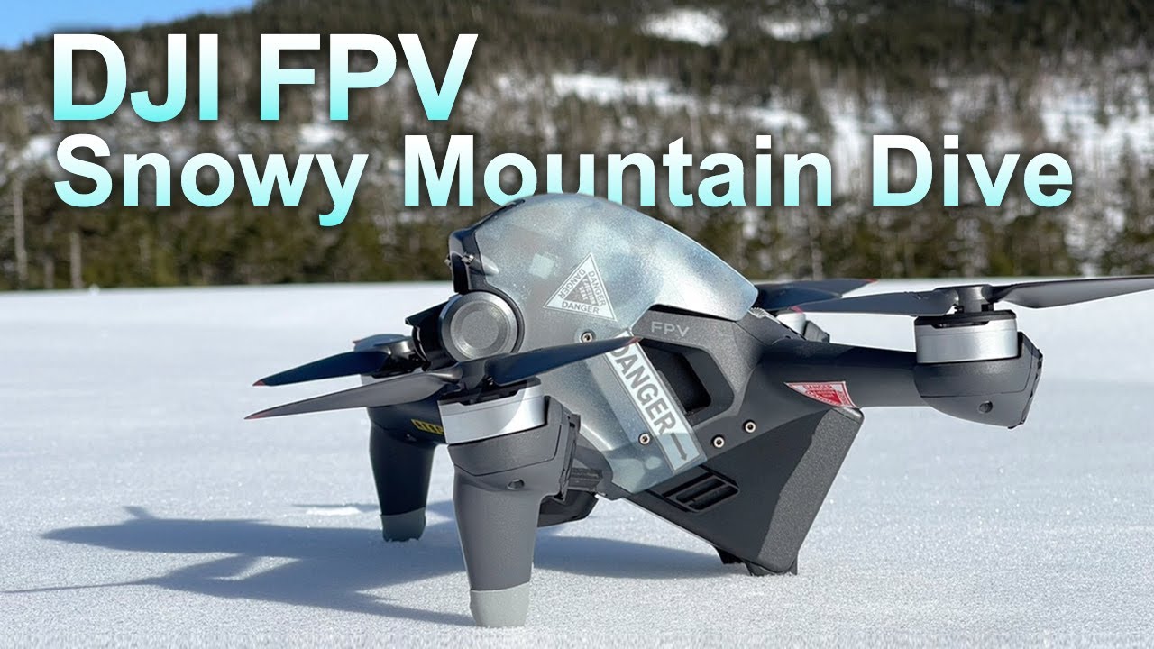 DJI FPV Snow Mountain Dive cruising long range with temperatures -7C at ...